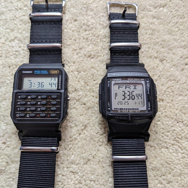 Dual Watch Mounting Kit for Casio A100 or F100, 3D Printed With ...