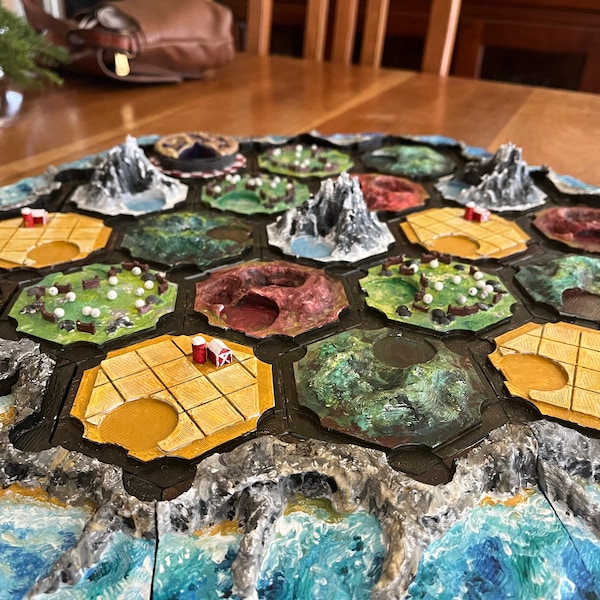 Custom 3D Print, Magnetic Game Board for Settlers of Catan - Etsy