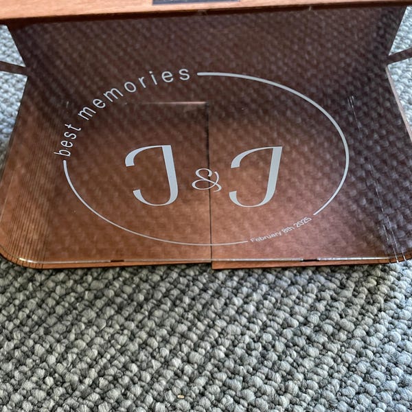 Portable Wooden Photo Easel, Personalized Wedding Decor, Crafted Stand ...