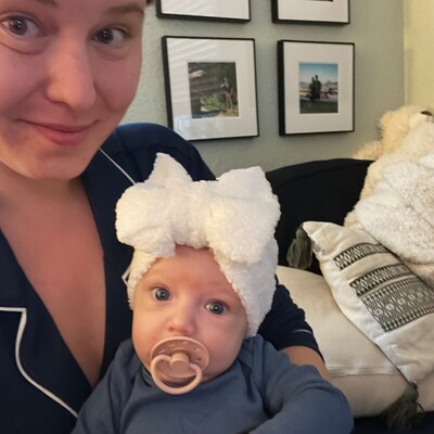 Sherbert Ribbed Knit Knot Pigtail Bows, Orange Pigtail Bows, Summer ...