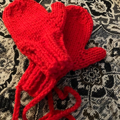 Child's Mittens on A String - Etsy
