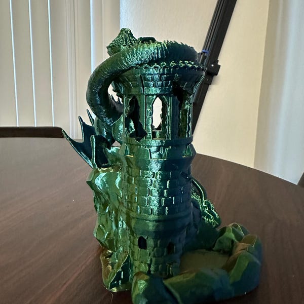 Baby Wolf Crystal Dragon | 6 Inch Articulating Flexible 3D Printed ...