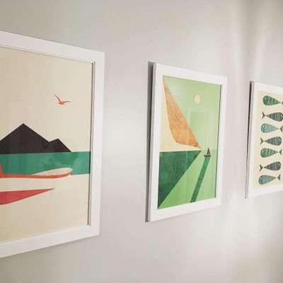 Fish Print, Nordic Sea Design, Fish Wall Art, Minimalism Print ...