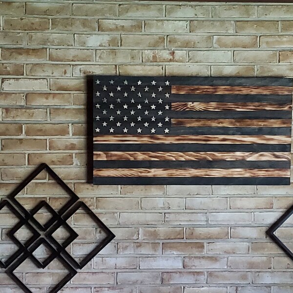 Marine Corps Wood Flag, USMC Wall Decor, USMC Flag, Marine Wood Flag ...