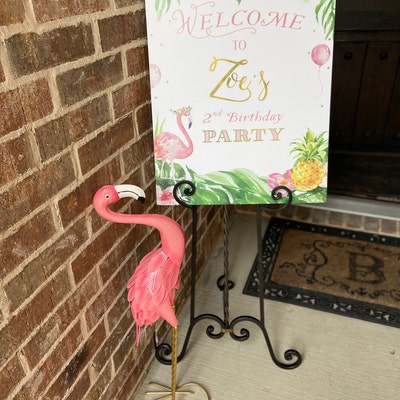 Flamingo Welcome Sign Girl 1st Birthday Baby Shower Summer - Etsy