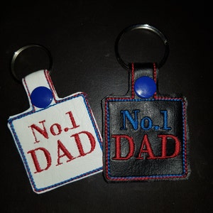 Dad Key Fobs, Machine Embroidery Design, ITH, in the Hoop, Key Fob ...