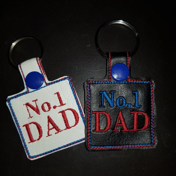 Dad Key Fobs, Machine Embroidery Design, ITH, in the Hoop, Key Fob ...