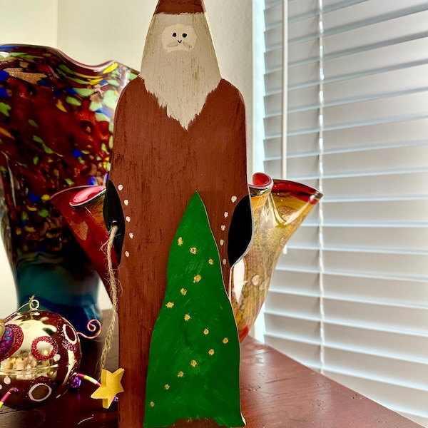Primitive Wooden Santa - Etsy