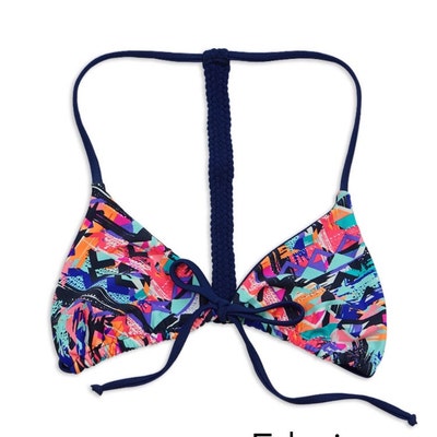 Knotted Front Triangle Bikini Top, Swimsuit, Swimwear, Bathing Suit ...