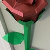 DIY Papercraft Rose Flower,lowpoly Rose,valentine Rose Papercraft,rose ...