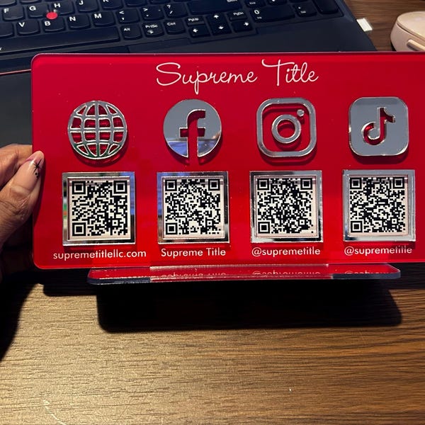 Multi QR Code Sign Payment Sign Social Media QR Code Sign Beauty Sign Business Sign Salon Sign ...