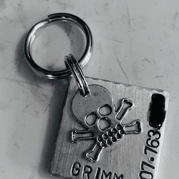 Aluminum Handstamped Pet ID Tag - Toooo Cool - Etsy