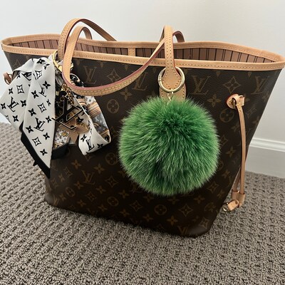 White LEATHER Bunny Keychain With Fur Tail Key Ring Real - Etsy