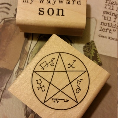 Devils Trap RUBBER STAMP, Supernatural Warding Stamp, Devil Stamp ...