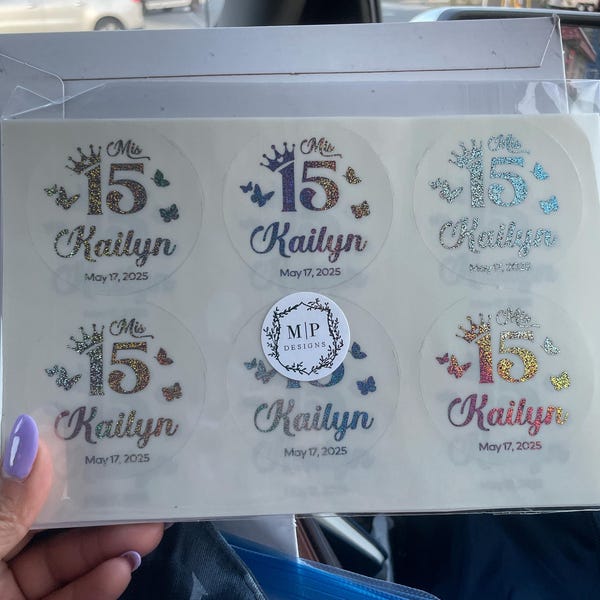 Mis Quince Años Stickers: Butterfly Invitations, Thank You Favors - Etsy