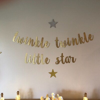 Twinkle Twinkle Banner Twinkle Twinkle Baby Shower Baby Shower Decor ...