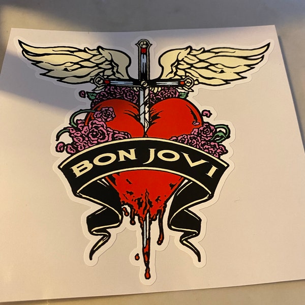 BON JOVI Rock Music Sticker Decal *SIZES* Vinyl Bumper Window Wall - Etsy