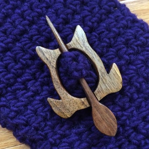Custom Wooden Shawl Pin, Animals, Girl Gift,eco Friendly Accessory ...