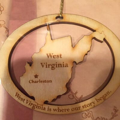 Personalized West Virginia Ornament West Virginia State - Etsy