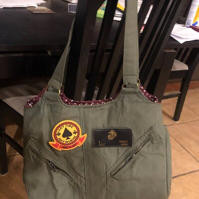 Flight Suit Tote Bag Military Messenger Bag Flight Suit - Etsy