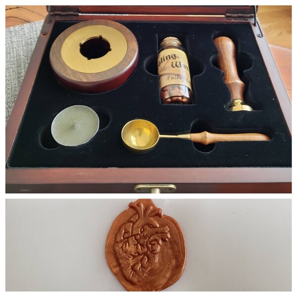 Anatomical Heart Sealing Wax Stamp - Heart Wax Seal Stamp - Medical ...