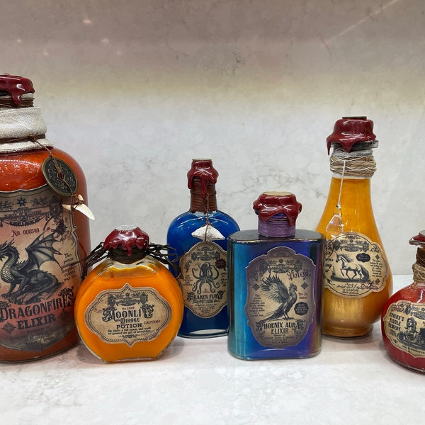 Vintage Halloween Witch Apothecary Labels, Wizard Potion Labels, Dragon ...