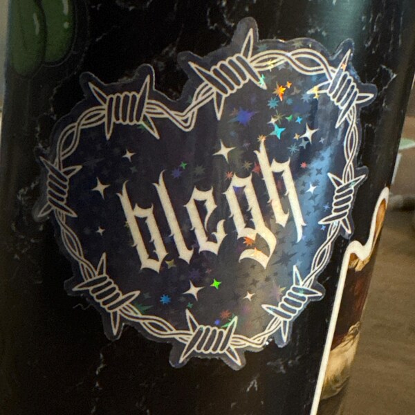 Blegh Heart Car Decal Emo Metalcore Sticker Cute Gothic Vinyl Decal Alt ...