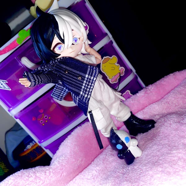 100% Handmade Scaramouche Ob11 Doll With Wanderer Skin Outfit. Custom ...
