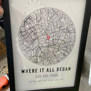 Personalised New Home Map Print & Frames House Shape Decor - Etsy UK