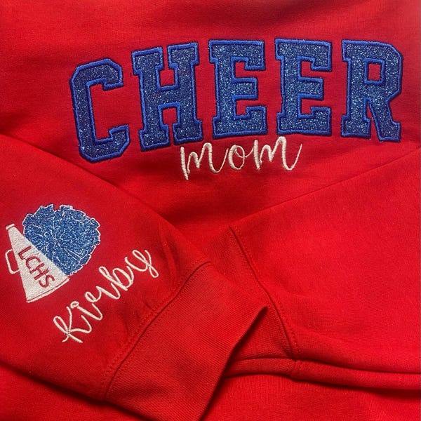 Cheer Mom Arched Applique Embroidery Design - Machine Embroidery File ...
