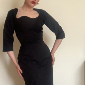 Adeline brown Houndstooth 1950s A-line Vintage Dress Custom Made - Etsy