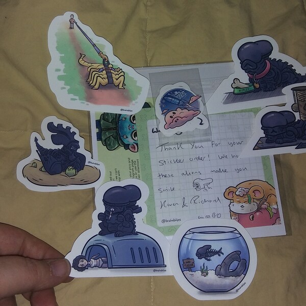 Xenomorph Sticker Pack | Alien Pet Stickers | Brainblips - Etsy UK