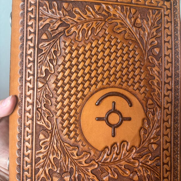 Hand Tooled Leather Day Planner - Etsy