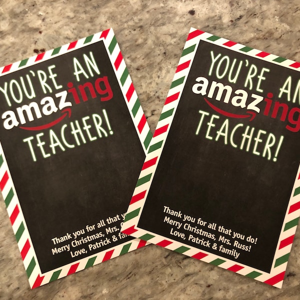 Amazon Teacher Appreciation Gift Card Holder, Boss Appreciation ...