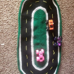 Racetrack Play Mat Rug, Crochet - Etsy