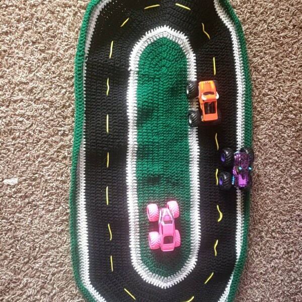 Racetrack Play Mat Rug, Crochet - Etsy