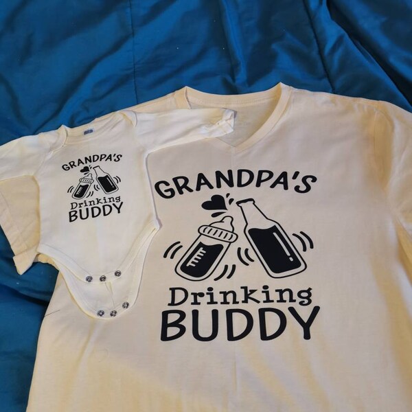 Grandpa's Drinking Buddy Svg, Baby Svg, Funny Grandpa Svg, Newborn Svg ...