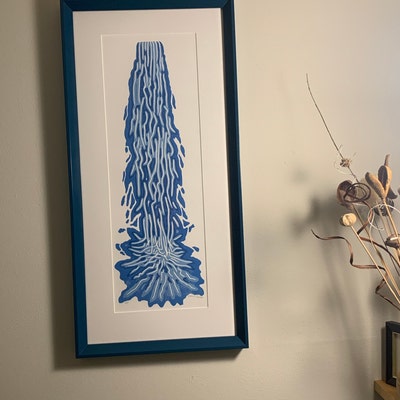 Mid-century Modern Picture Frames Stained Wood Neutral Organic Unique ...