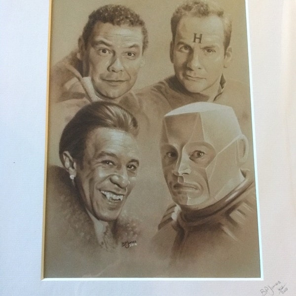 Limited Print of My Pastel Drawing of the Red Dwarf Crew - Etsy