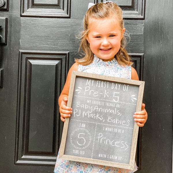 First Day of School Rustic Sign 10x12 - Etsy