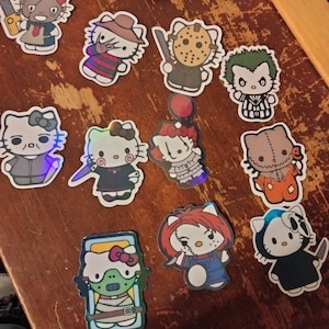 Horror Kitty Stickers Holographic Vinyl Stickers Mini Sticker Pack ...
