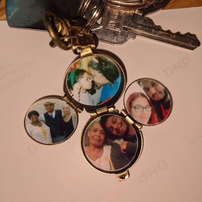 Locket Keychain With Photo,family Locket,custom Locket Keychain,photo ...