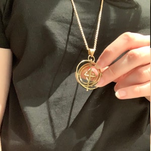 Gold Gyroscope Sacred Geometry Spinner Pendant Necklace - Etsy