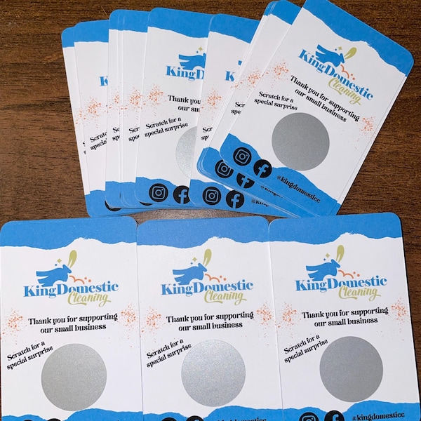Personalised Business Logo Scratch Cards: Customer Loyalty, Thank You ...