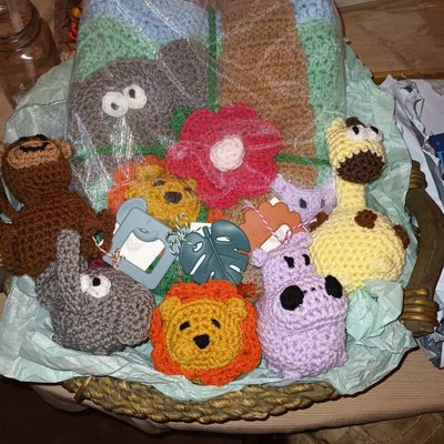Adorable Noah's Ark Ripple Baby Blanket Throw and Hat - Etsy