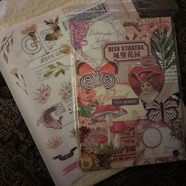 20 Sheets Sticker Book, Nature Theme Sticker Booklet, Journal Sticker ...
