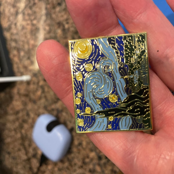 Starry Night Vincent Van Gogh Hard Enamel Pin - Etsy