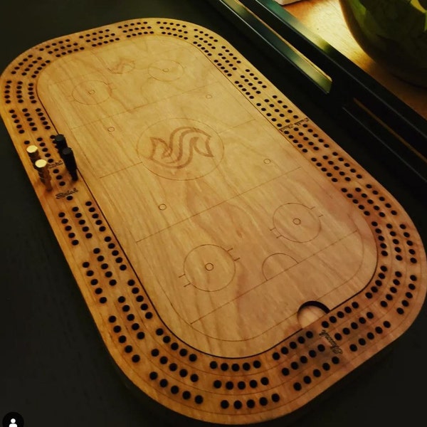 Hockey Cribbage Board: Personalisiertes Team Logo Geschenk - Etsy.de