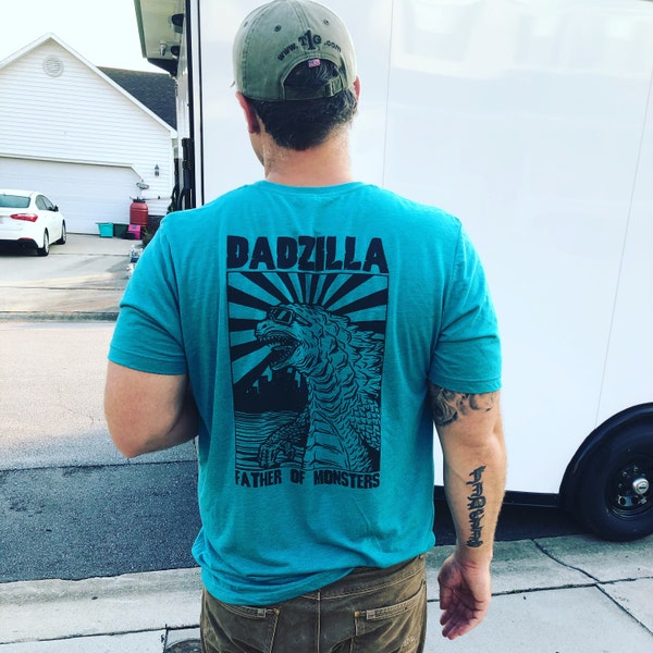 Dadzilla T-shirt Father Day Gifts for Dad Funny Papa Tshirt Cool Daddy ...
