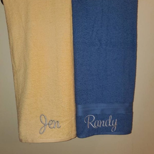 Personalized Bath Towel, Embroidered Towel, Monogrammed Bath Towel ...